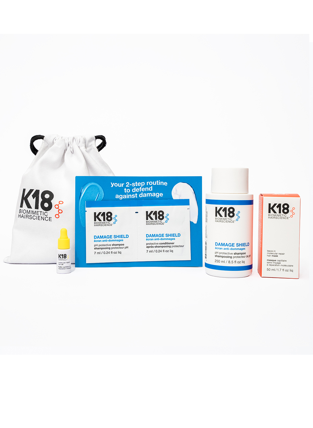 K18 Repair At Home Xmas Kit 1 (Damage Shield Protective Shampoo 250ml ...